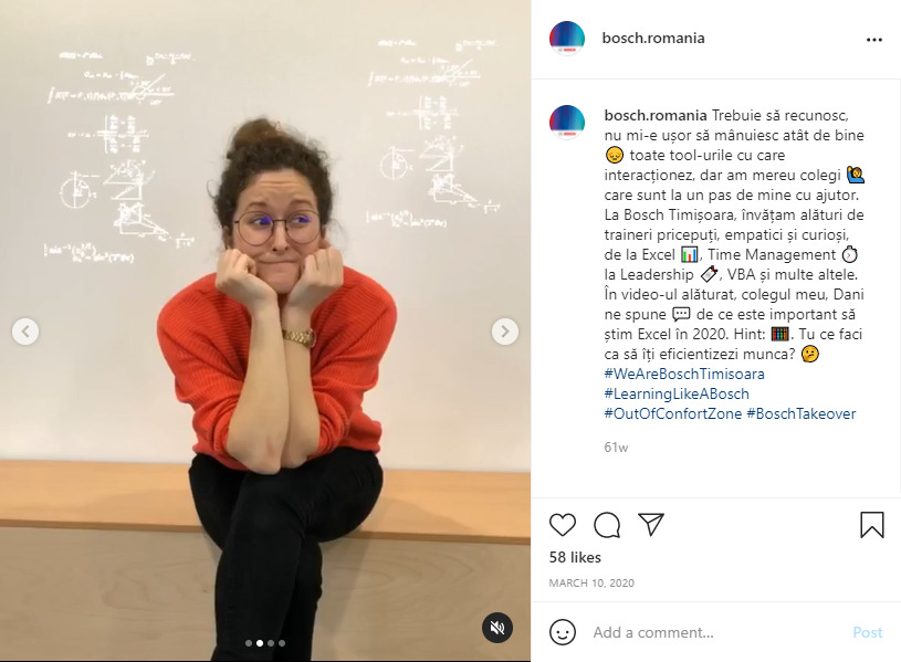 Insta Takeover. Bosch România oferă colegilor pagina de Instagram