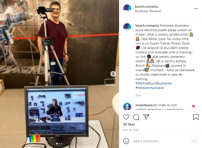 Insta Takeover. Bosch România oferă colegilor pagina de Instagram